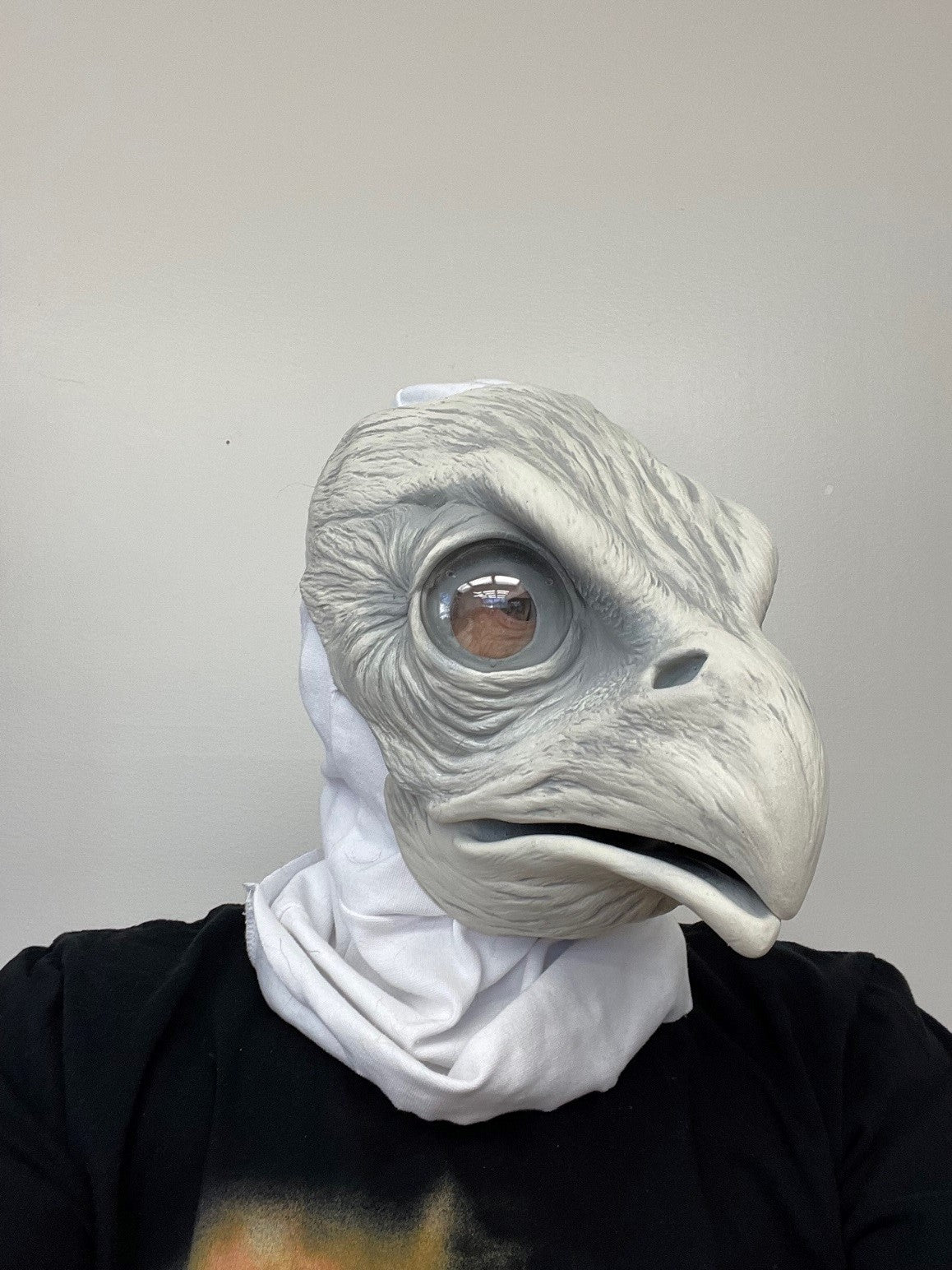 White Raven Bird Moving Mouth Mask - Zagone Studios, LLC