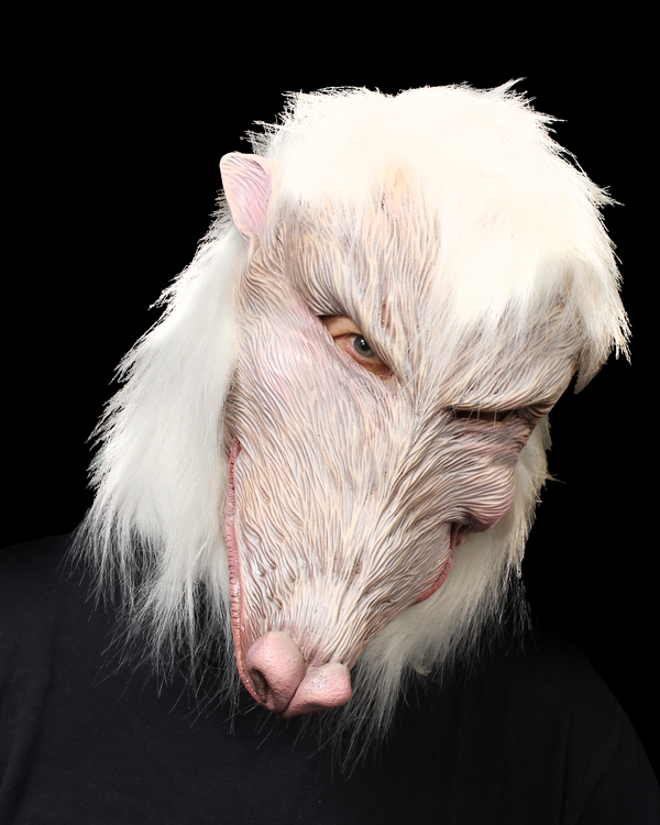 Lab Rat, White Sewer Rat or White Wolf Character Latex Face Mask ...