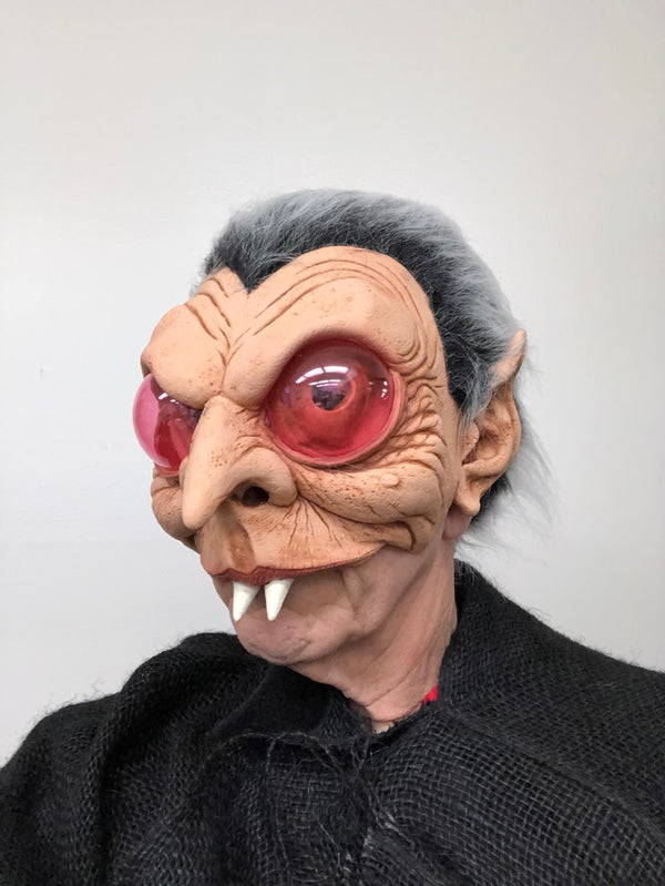 Half-Vamp, Latex Face Half Mask, A CUTE VAMPIRE MASK - Zagone Studios, LLC