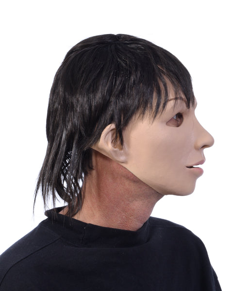 Alex, Latex Female or Male Character Face Mask with Attached Wig ...