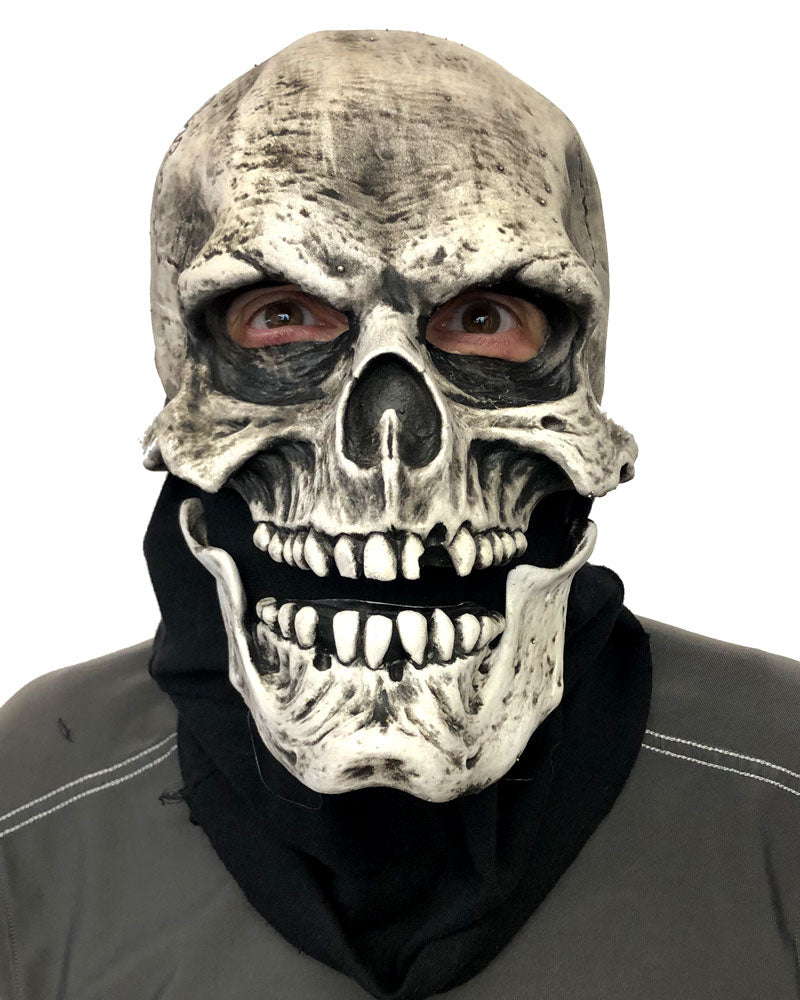 UV Reactive Death, Skull Latex Face Mask, Human Skeleton Head mask, MO ...