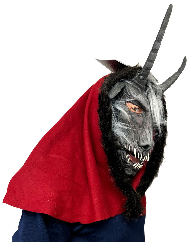 Nero, Demon Devil Satry Krampus Dark Goat Latex Face Mask with attache ...