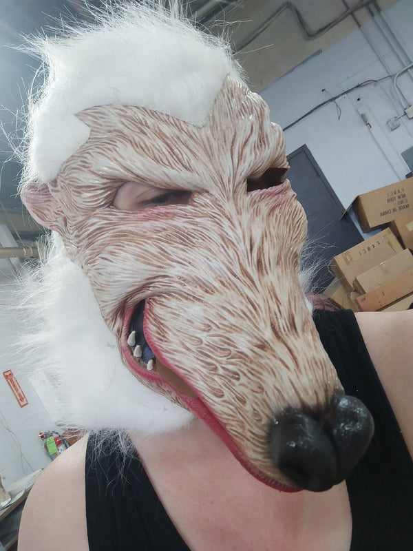 Lab Rat Costume Collar Kit, White Sewer Rat Latex Character, White Cos ...